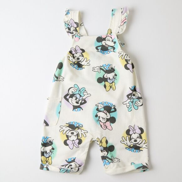 Disney | Bottoms | Disney Baby 24m Minnie Mouse Overalls Cream Terry ...